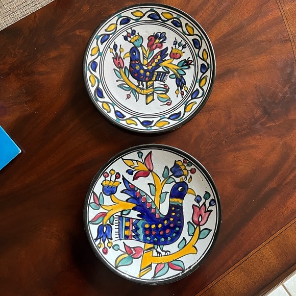None | Wall Decor | Vintage Set Of Ceramic Pottery Plates From Israel ...